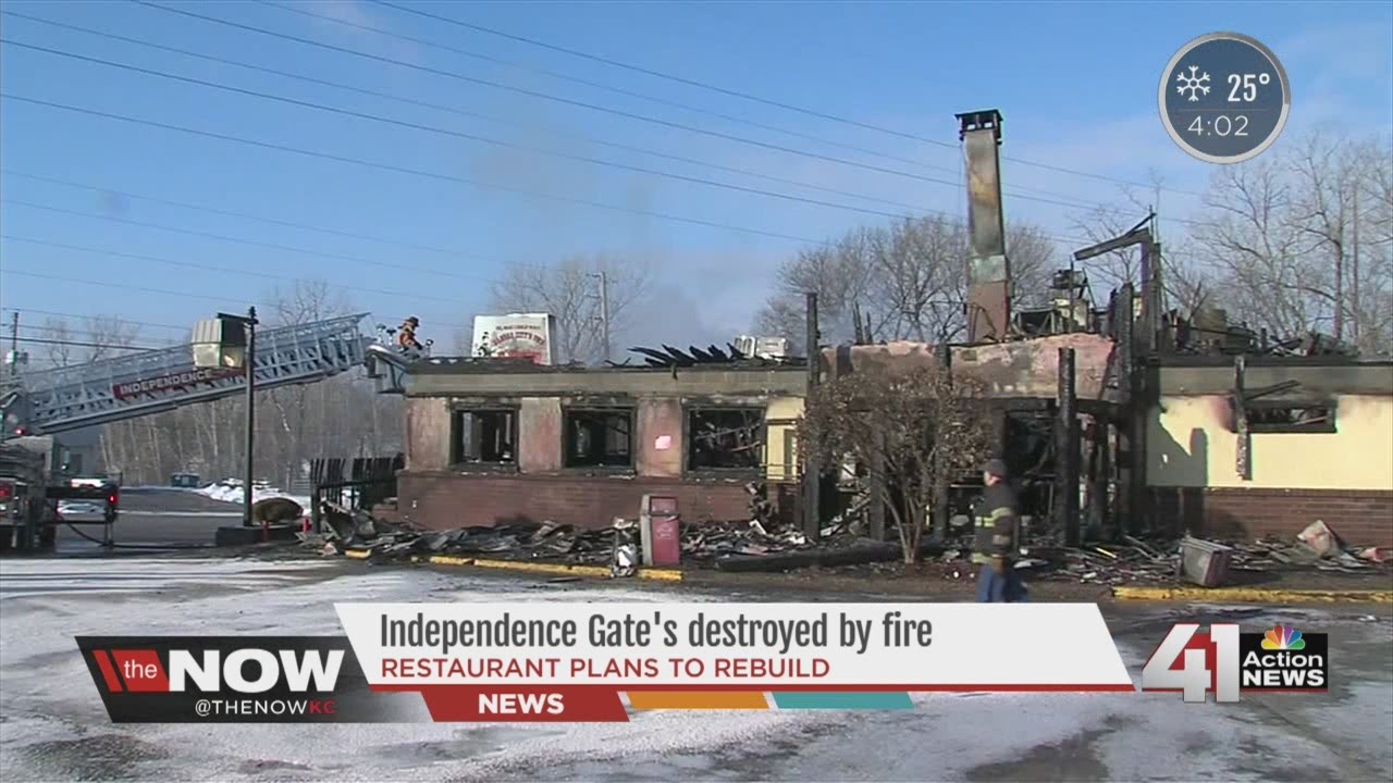Overnight fire burns down Gates Bar-B-Q in Independence - YouTube