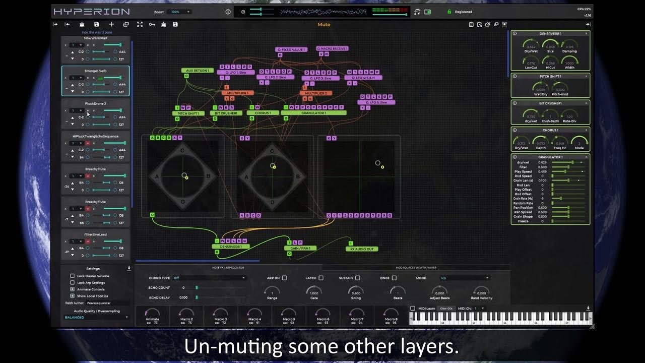 Into the weird - quick patch demo - Hyperion Synth - YouTube