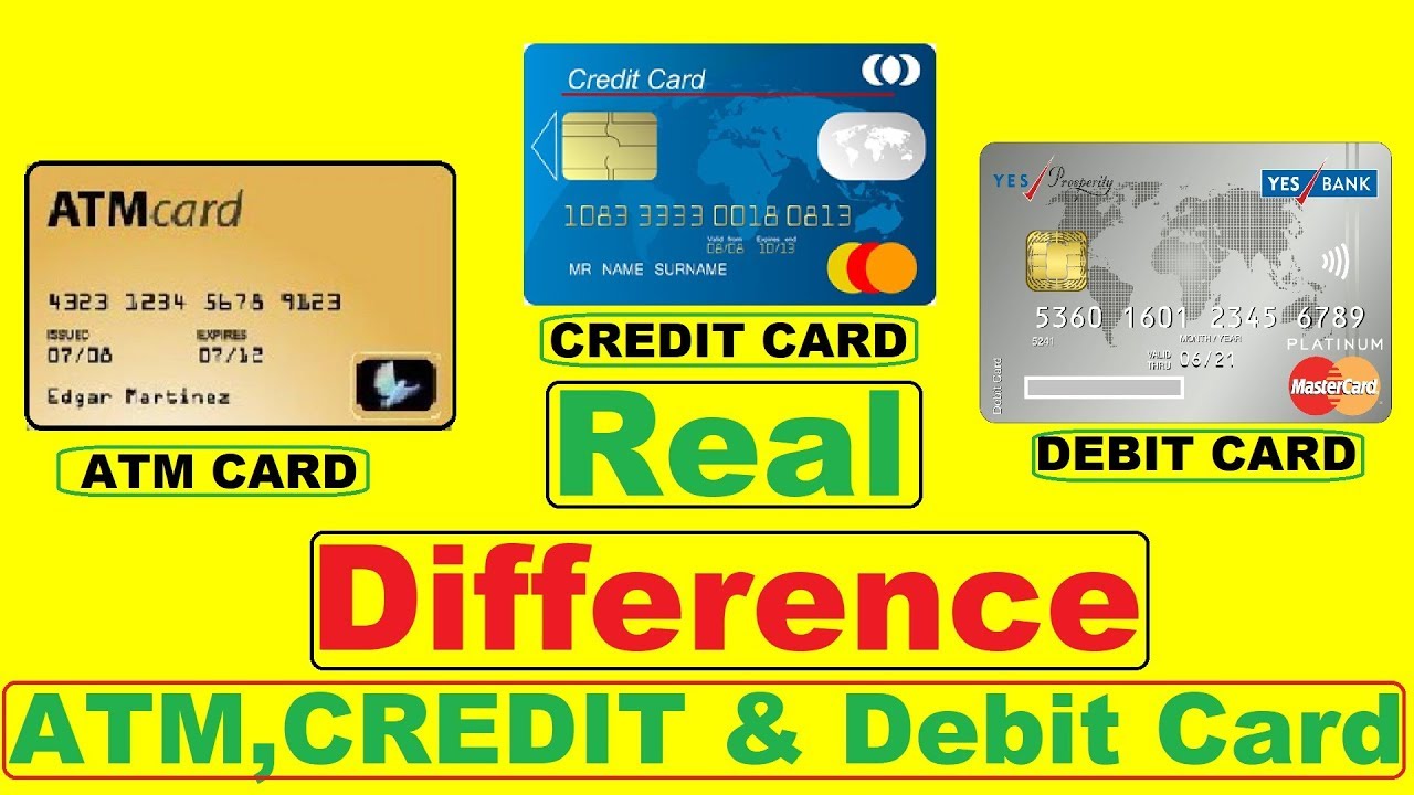 ATM Card Vs Debit Card Vs Credit Card Real Difference YouTube