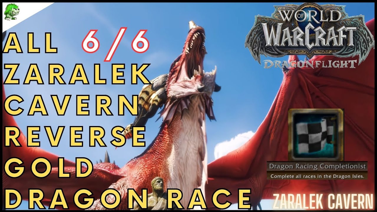 Dragonflight Zaralek Cavern All Reverse Gold Dragon Race - YouTube