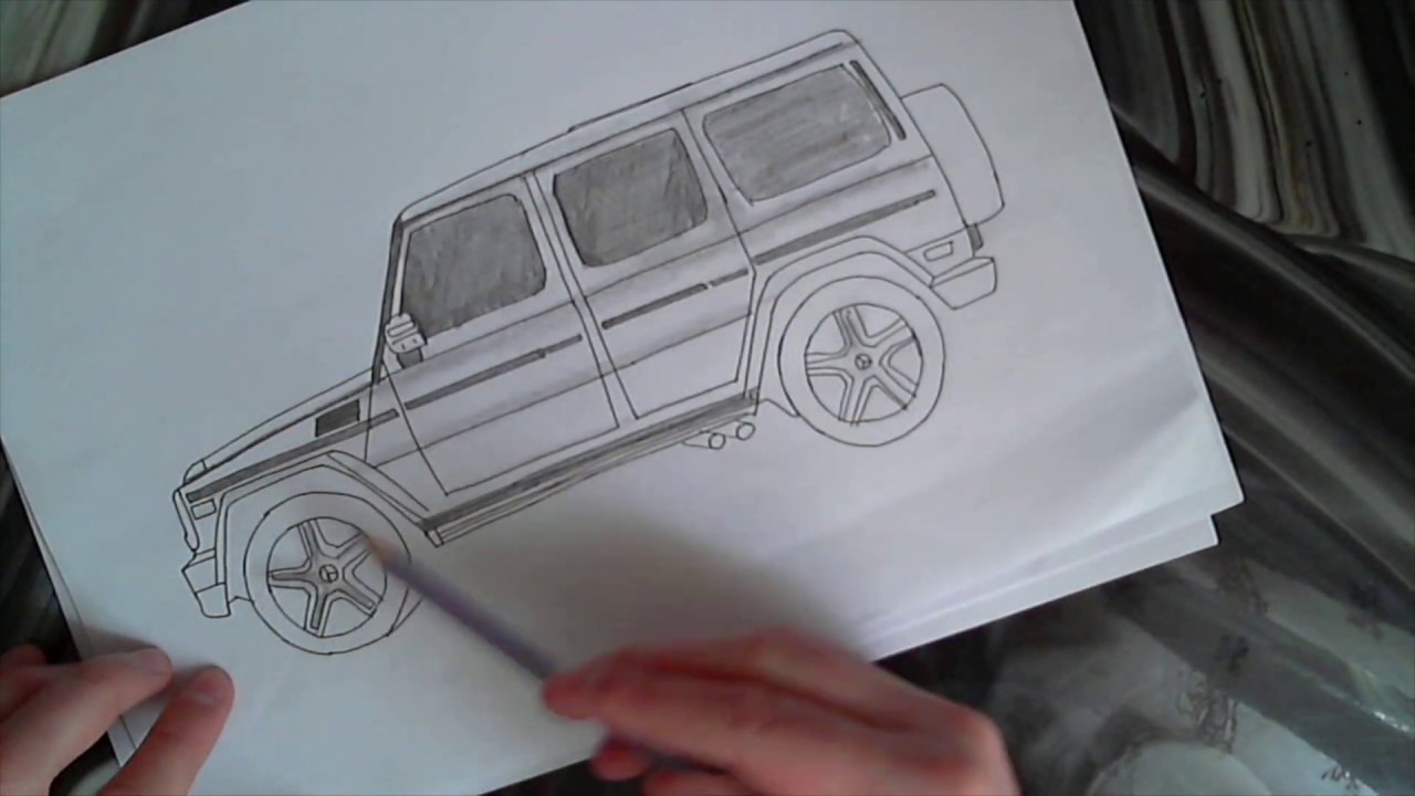 Learn How To Draw Mercedes G Class 2016 | Easy Step By Step Drawing ...