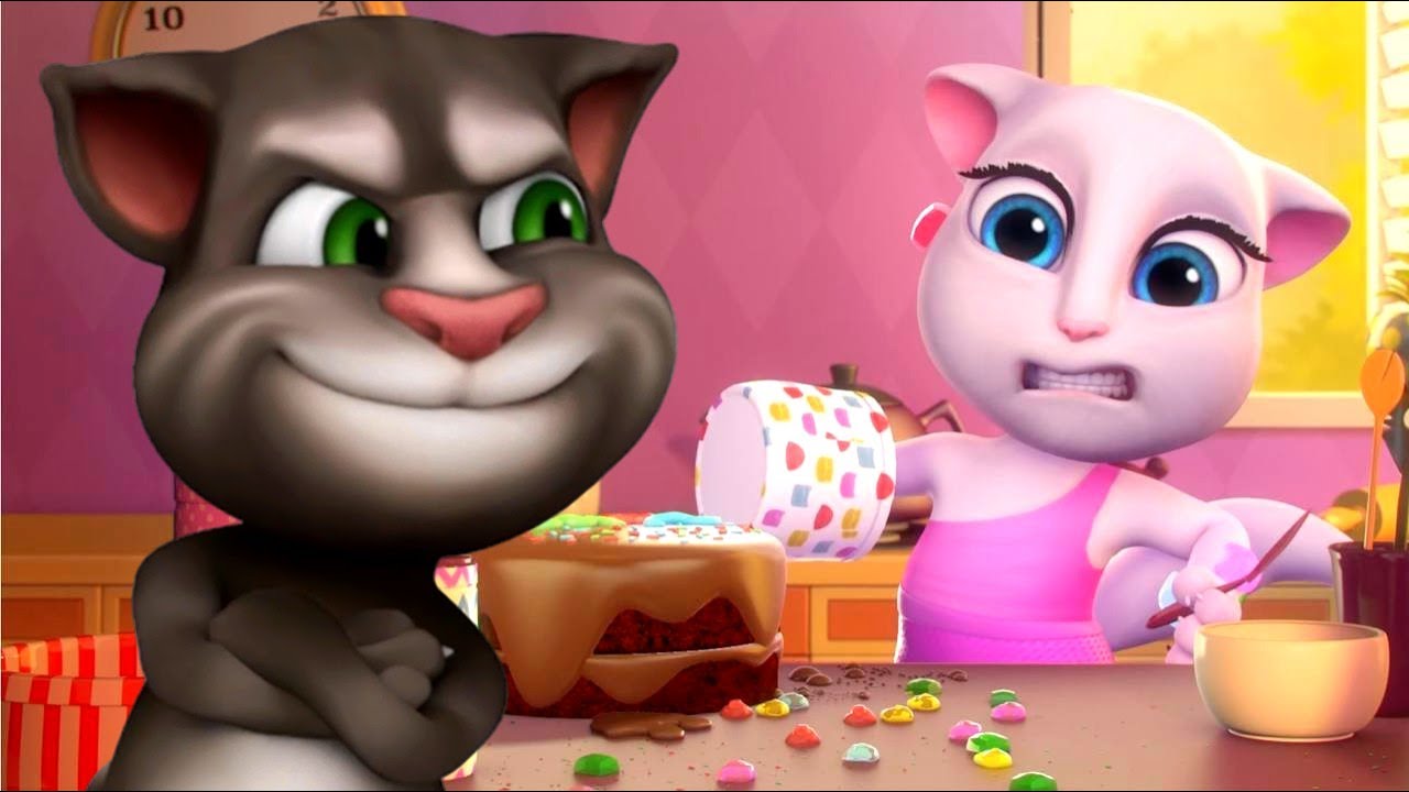 Talking Tom 😂 Tom w Totalnym Rozgardiaszu 😂 Kolorowy Świat Bajek 🍿 ...