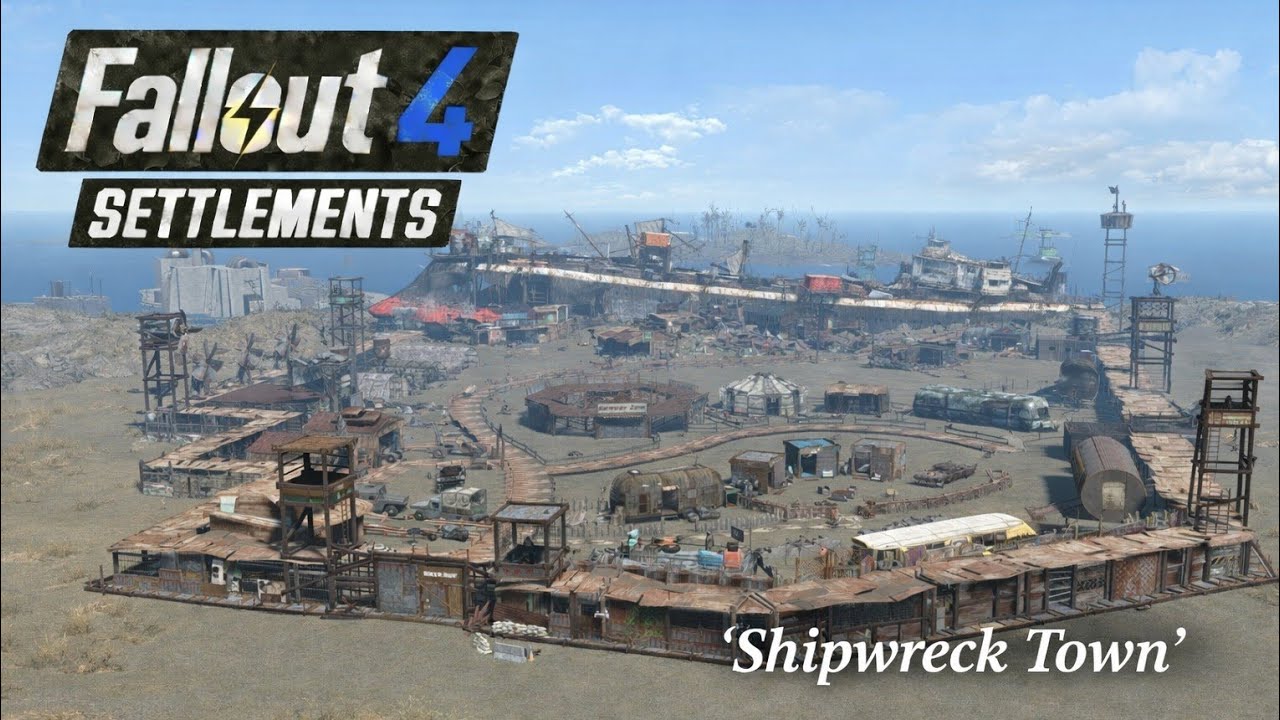 Built a GIANT CITY out of a BROKEN SHIP! Biggest Fallout 4 Settlement ...
