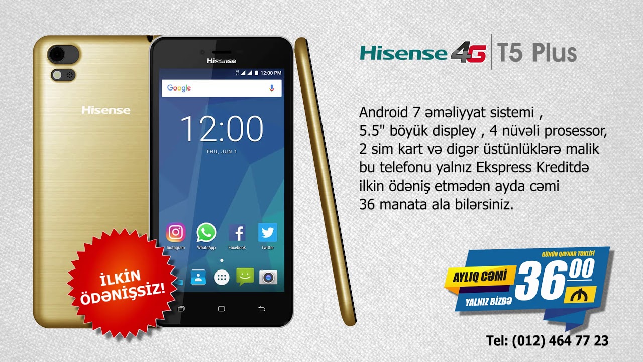 HISENSE T5 ILKIN ODENISHSIZ - YouTube