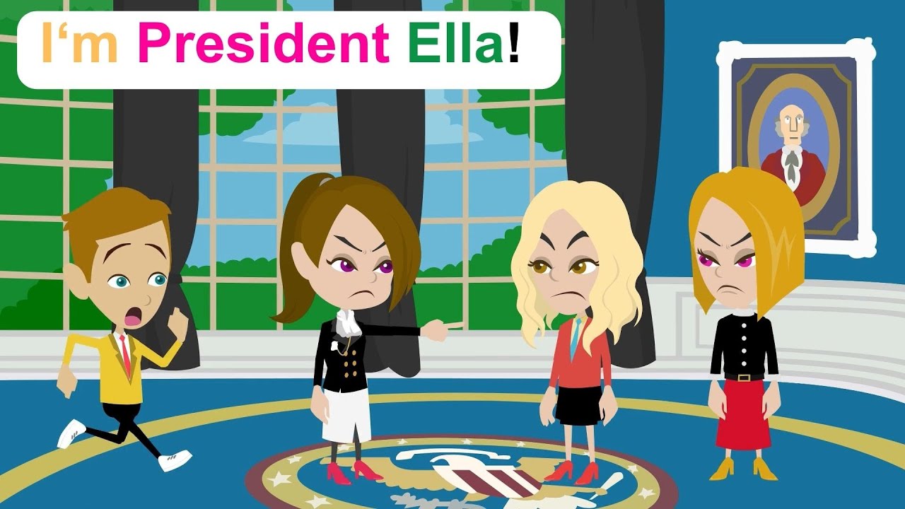 Ella becomes President of the nation - Simple English Story - Ella ...