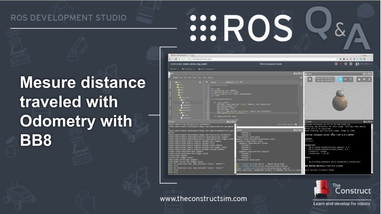 [ROS Q&A] Measure distance traveled with Odometry with BB8 - YouTube