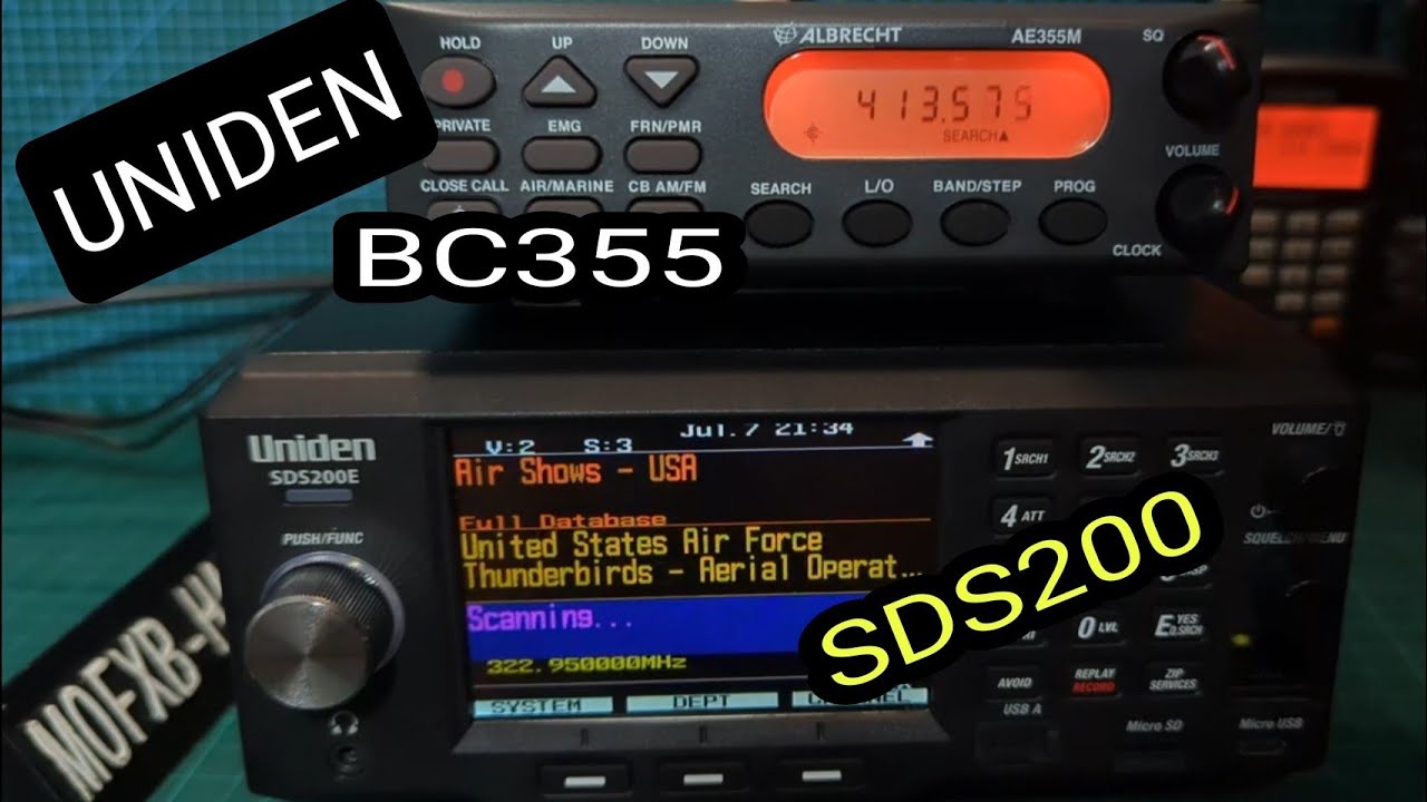 UNIDEN SDS200 £760 & 355 £87 RADIO HOBBY SCANNER - YouTube