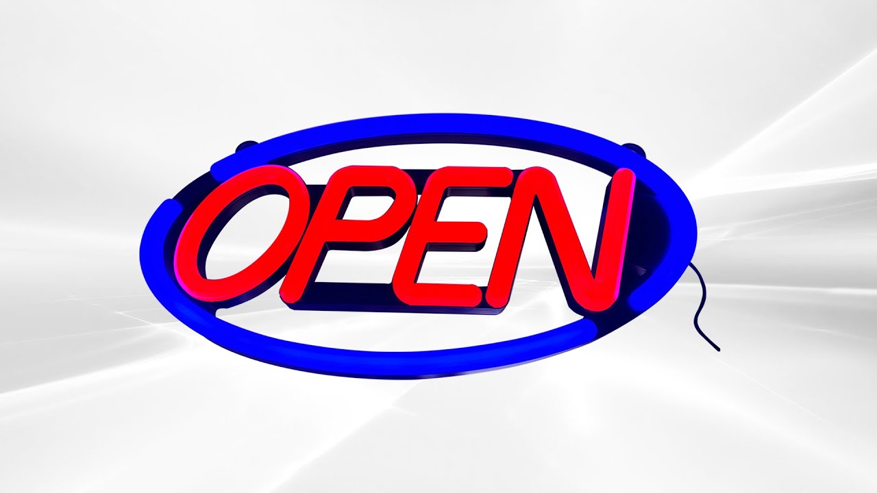 LED Tube Neon Business Open Sign Oval Shaped OPEN NEON SIGN imitation ...