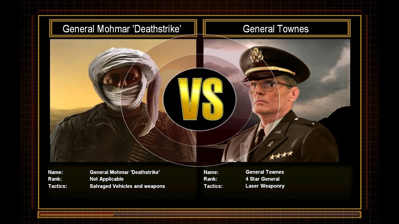 Shockwave Chellenge Mode: General Mohmar Deathstrike vs General Townes ...