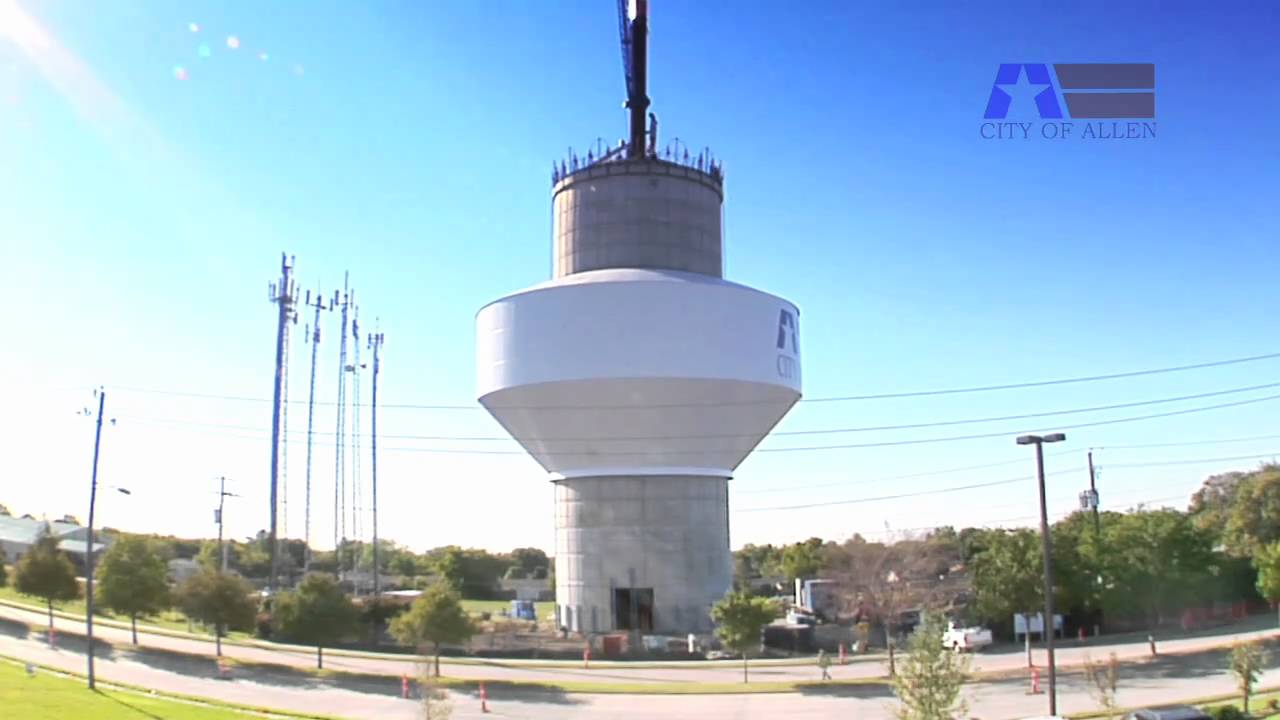 Water Tower Bowl Raising : Hillside Park - Allen, Texas - YouTube