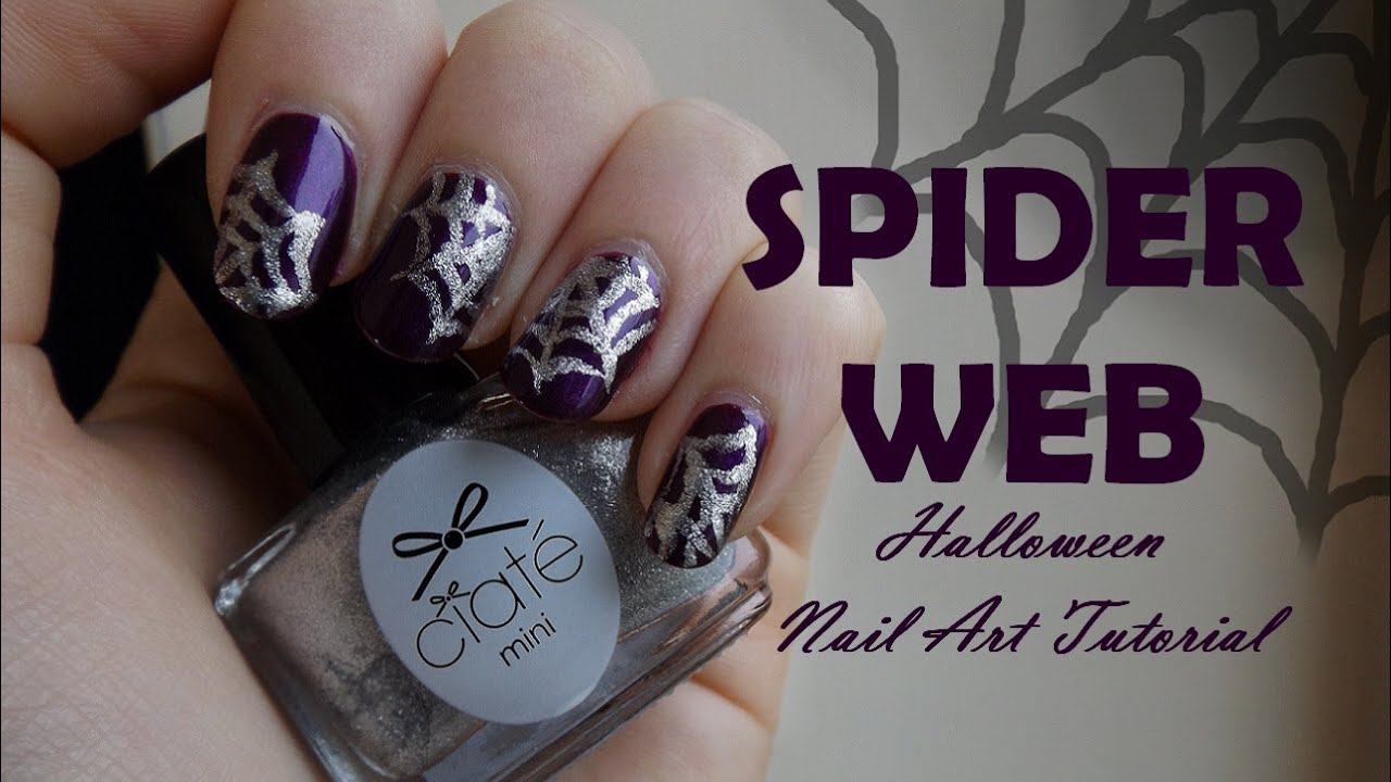 Halloween Spiderweb Nail Art Tutorial | Dots Above The E - YouTube