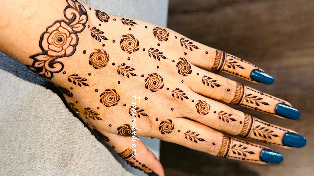 Pretty simple vines henna design for beginners| step by step mehndi ...