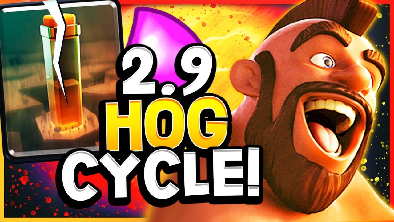 TOP 100 LADDER with 2.9 HOG EARTHQUAKE CYCLE! - CLASH ROYALE - YouTube