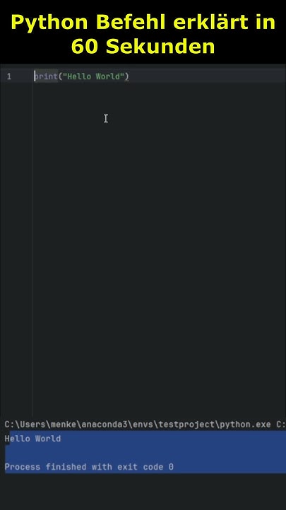 Python Befehle schnell erklärt! Die Print()-Funktion! - YouTube