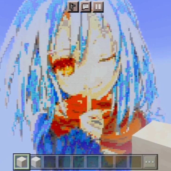 I BUILD PIXEL ART GIRL WITH MINECRAFT #minecraft - YouTube