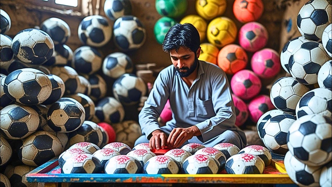 How Handmade Footballs Are Made: How Soccer Balls Are Made| Football ...