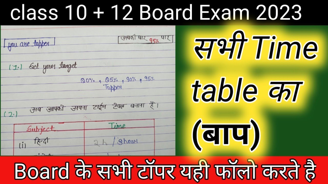 Best Time Table For Class 10 12 Up Board Topper Ka Time Table Class12 best-time-table-for-class-10-12-up-board-topper-ka-time-table-class12