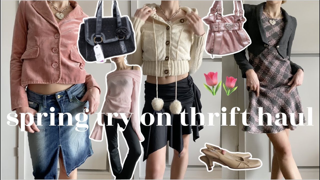 Spring Try On Thrift Haul ๐ท I Thrifted A New Spring Wardrobe ๐ท Designer