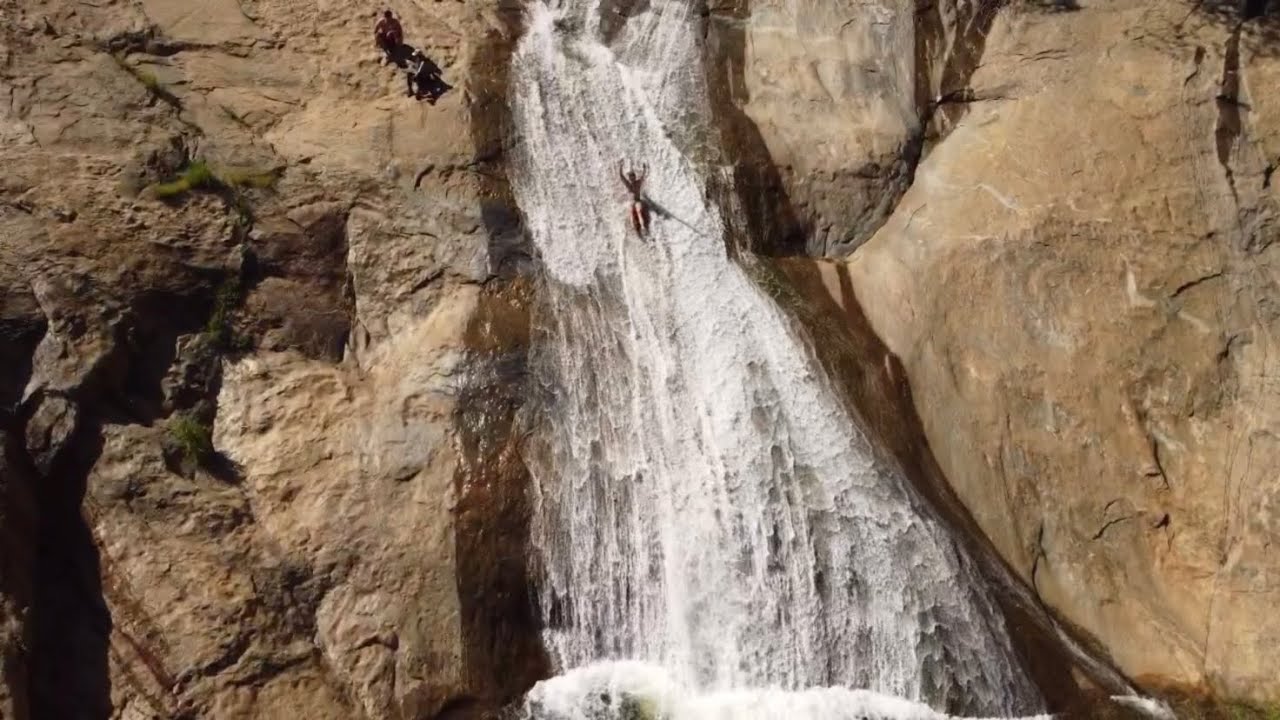 3 Sister Falls Longest Natural Waterslide in Southern California with ...