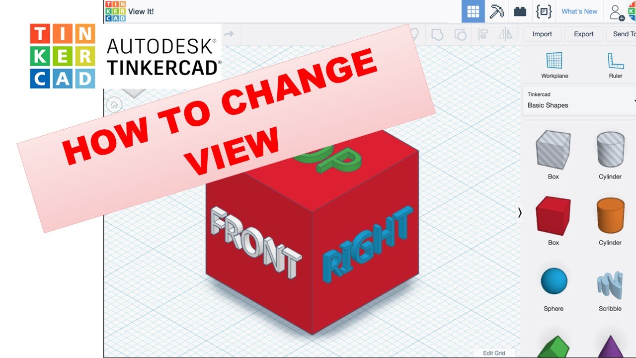 HOW TO CHANGE VIEW IN TINKERCAD? - YouTube
