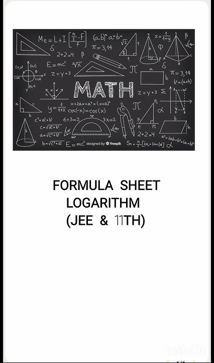 formula sheet for maths quadratic equation and logarithm for class 11th ...