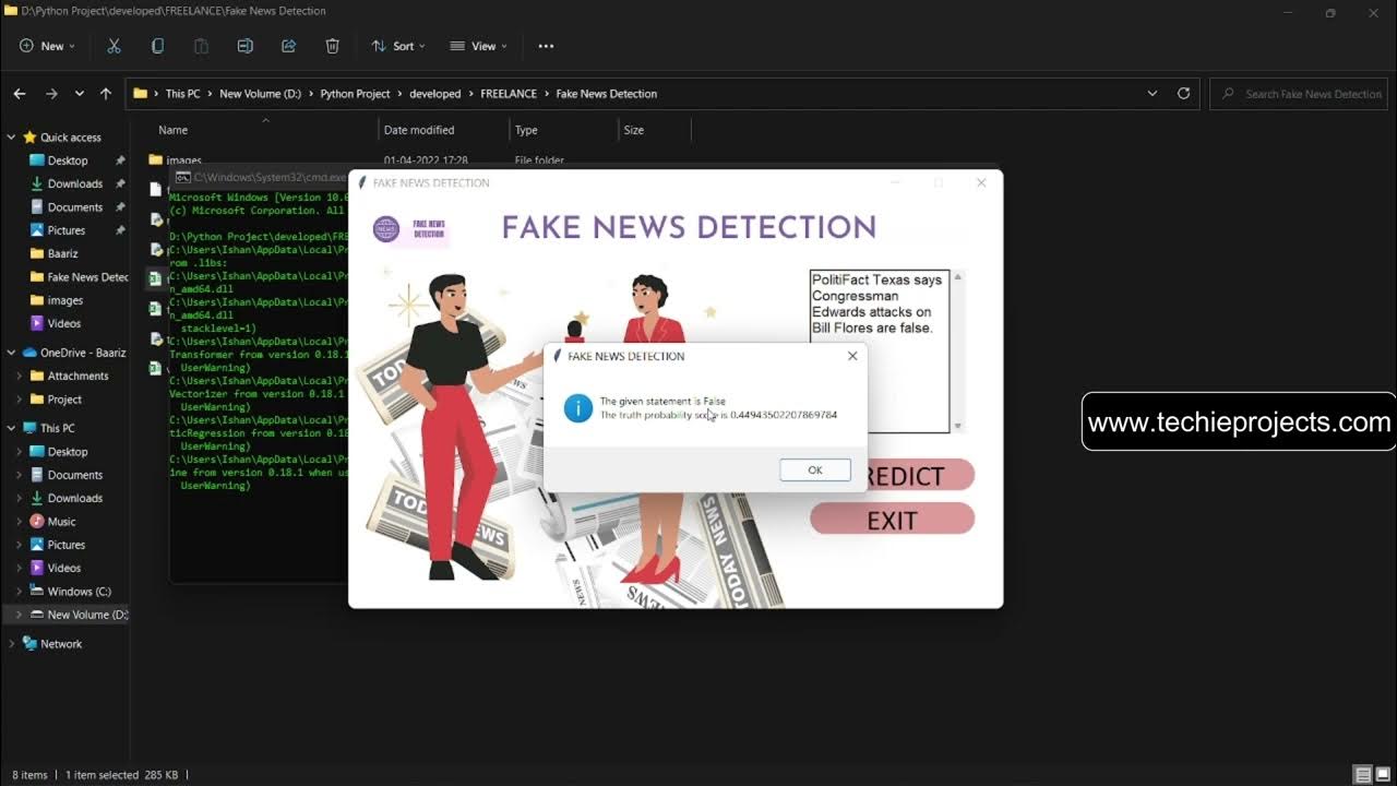 Fake News Detection using Machine Learning | Final Year Project based ...