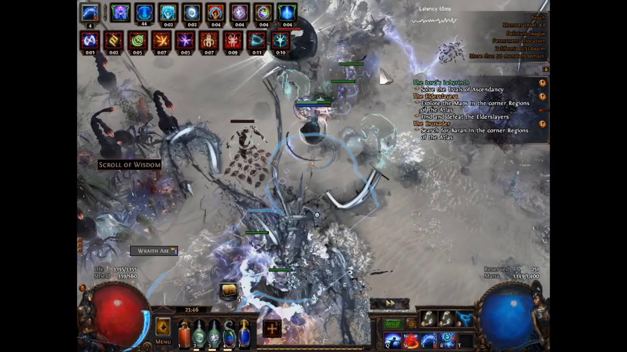 [Path of Exile] Delirium on Tier 1 Map. - YouTube