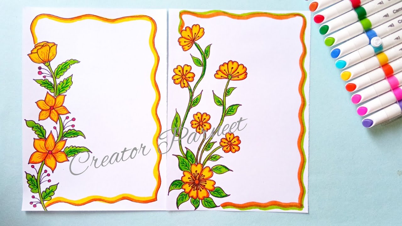 Art integrated project/project work designs/ Beautiful border designs ...