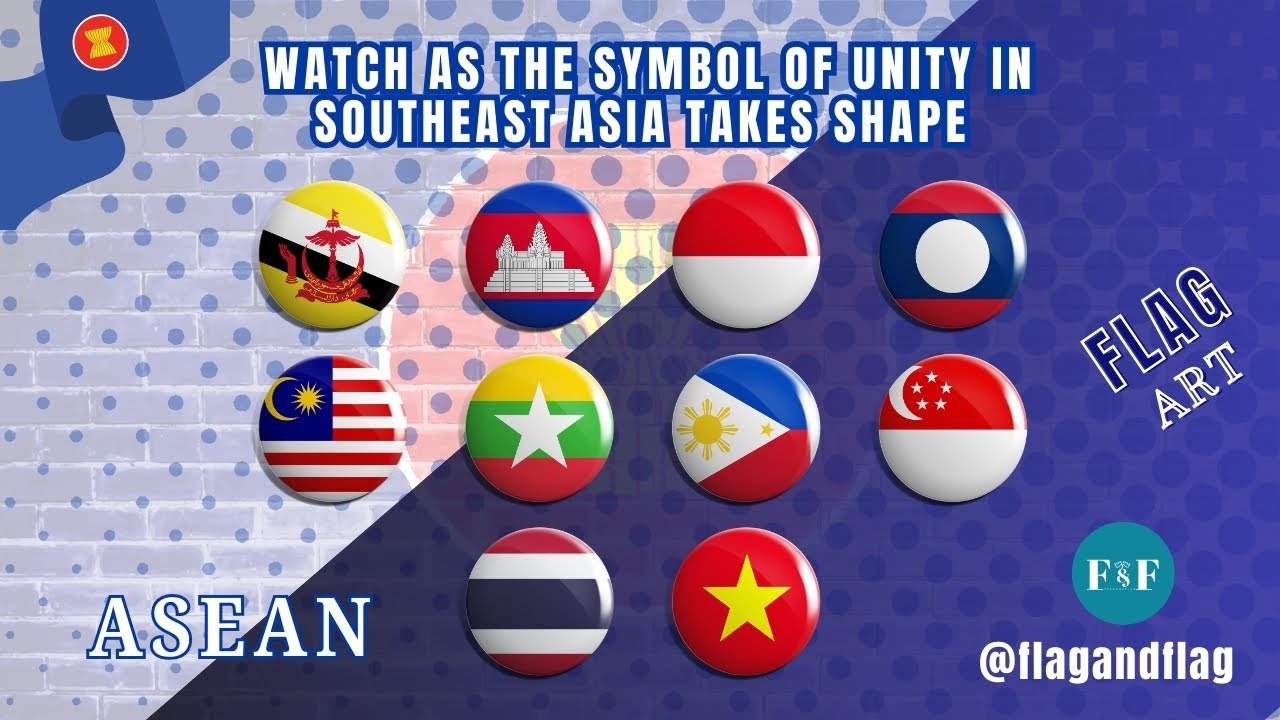 Creating the ASEAN flag! 🌏 ️ Watch as the symbol of unity in Southeast ...