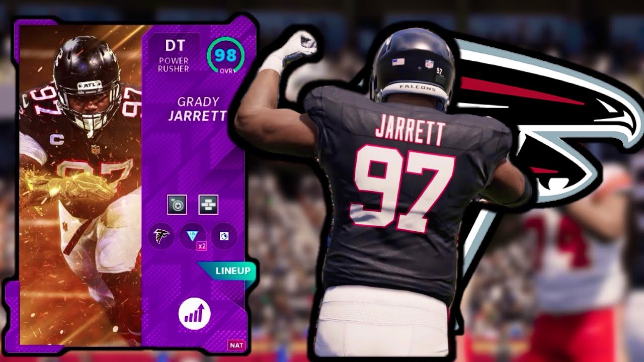 98 OVERALL TEAM OF THE YEAR GRADY JARRETT! BEST FALCONS THEME TEAM ...