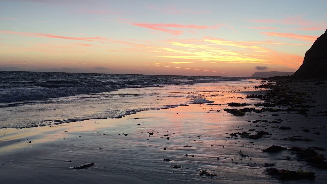 Brook Beach - Sunset - West Wight, Isle of Wight - YouTube