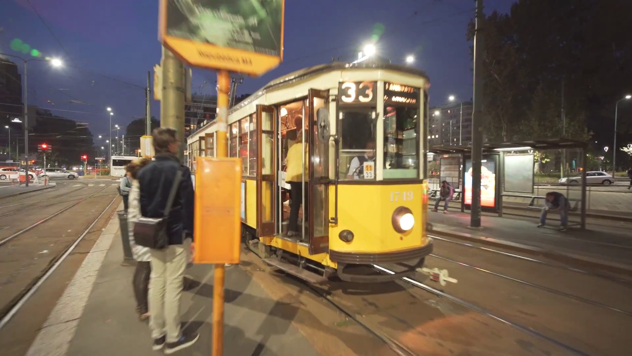 Italy, Milan, tram 33 ride from to Republica M3 to P.ta Venezia - YouTube