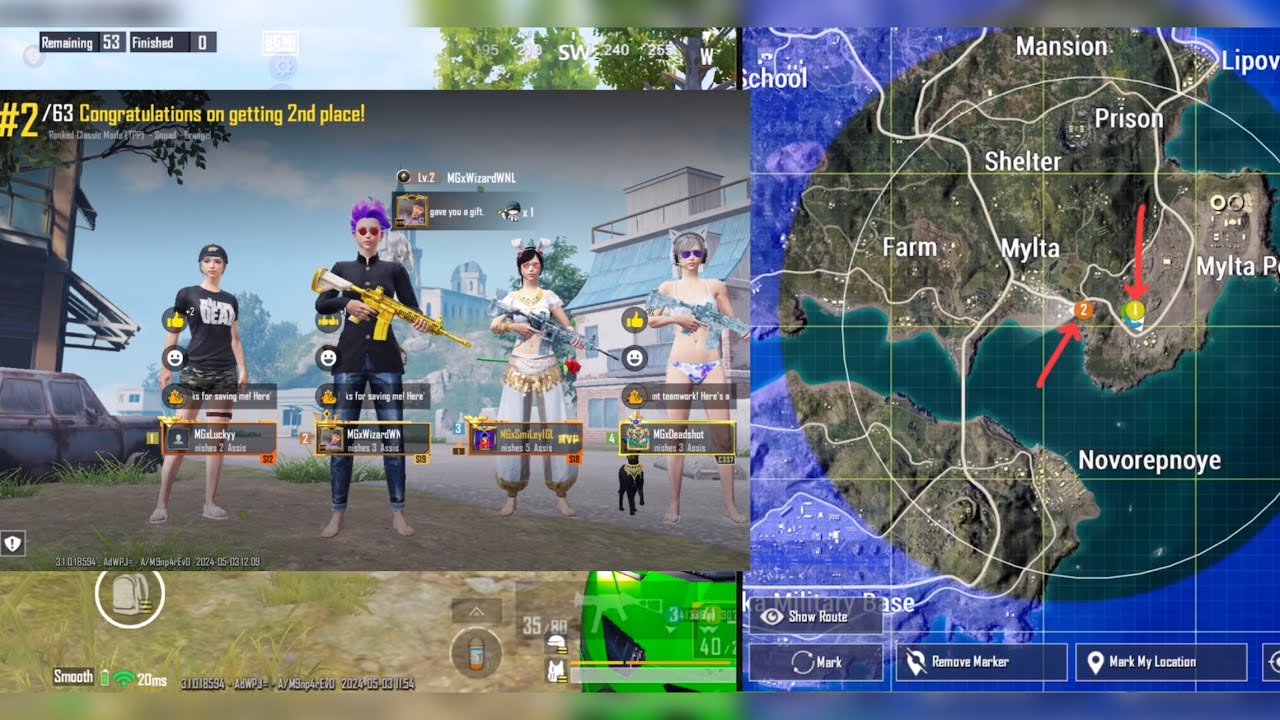 BGIS Round 1 | 13 Kills #2 in Erangle | Perfect zone Holding n Split ...