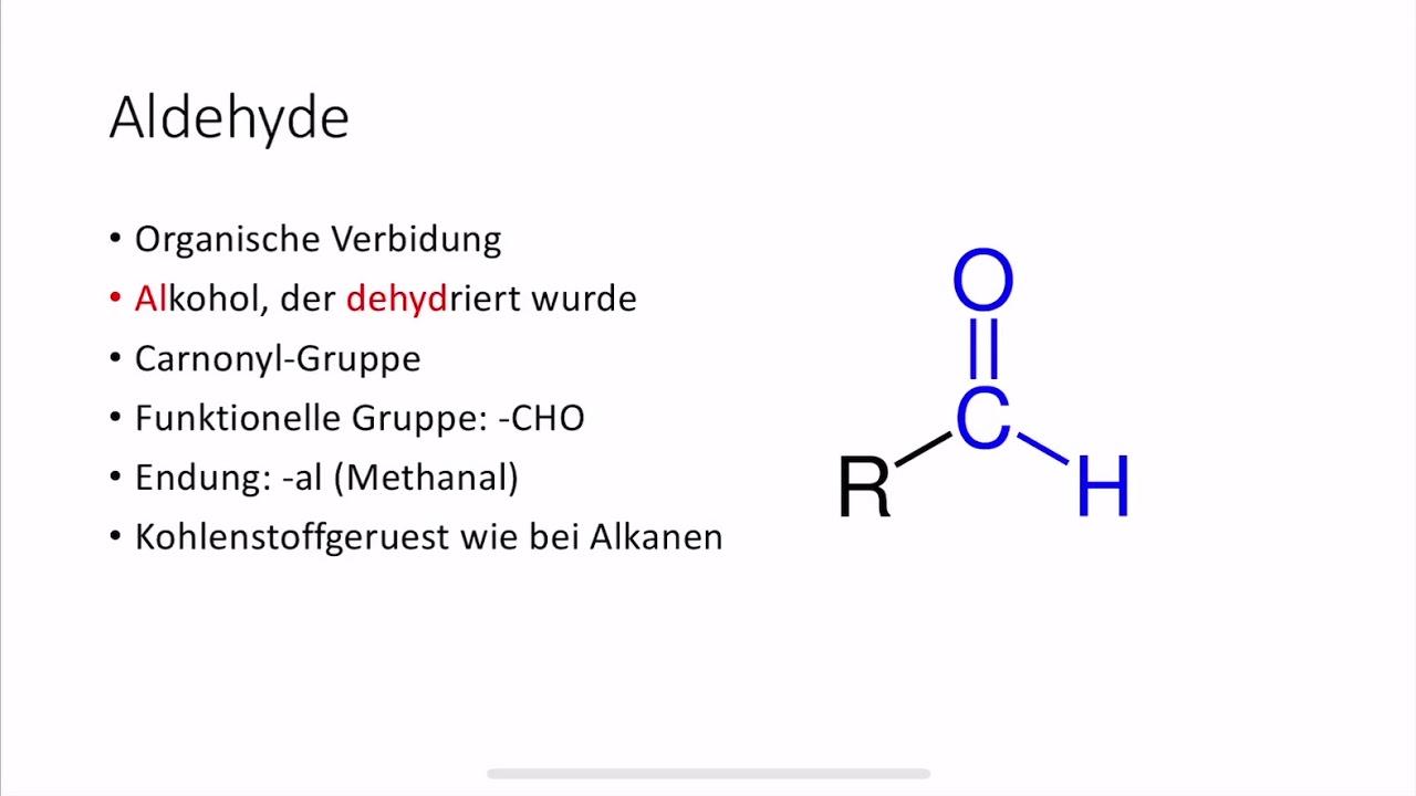 Organische Chemie Lernvideo - Aldehyde - YouTube