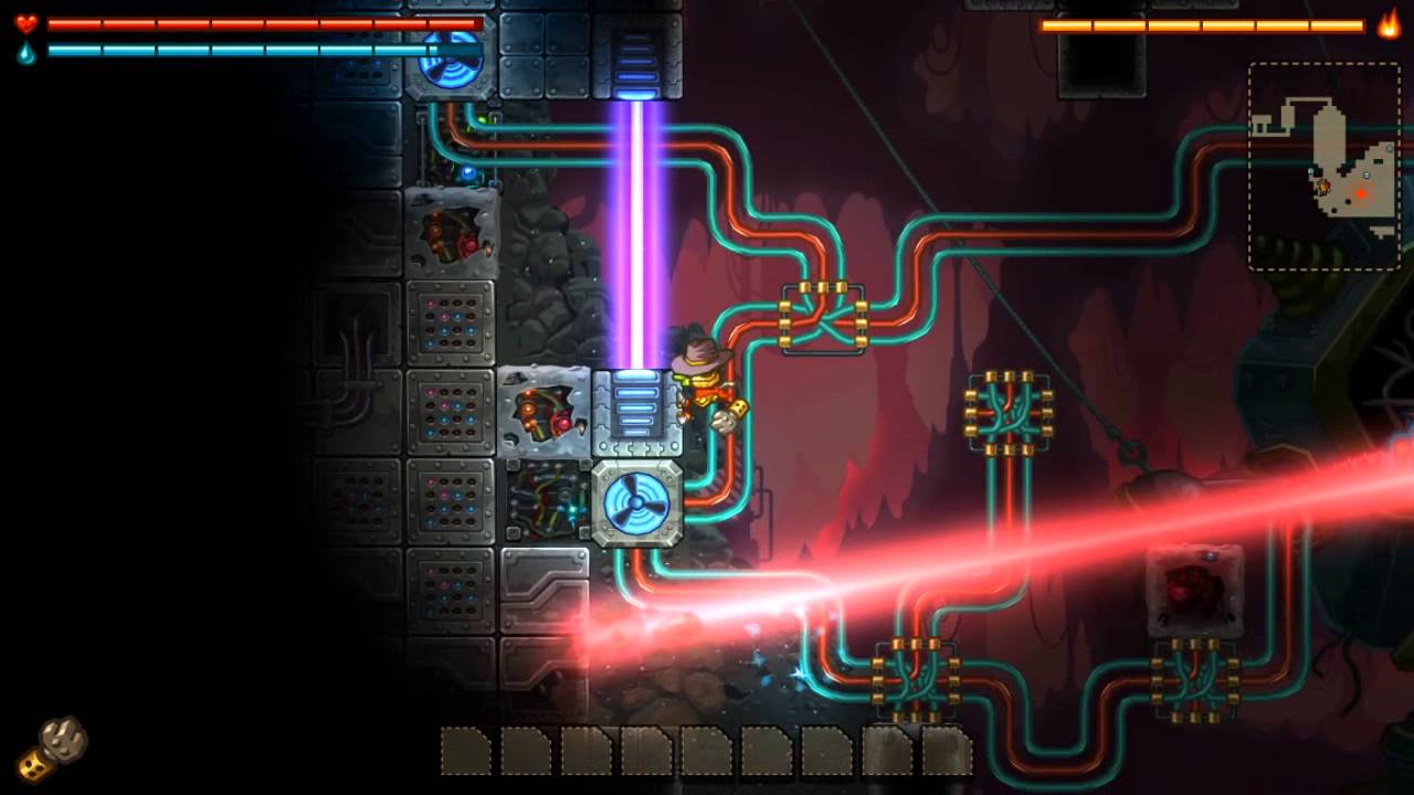 SteamWord Dig(PC)-18 Final Rusty contra Voltbot pelea en Vectron - YouTube