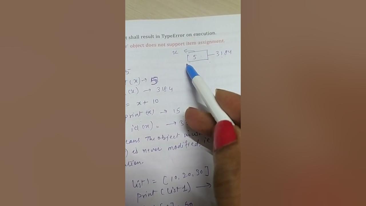 Mutable and immutable types in Python class XI IP #pythontutorial # ...