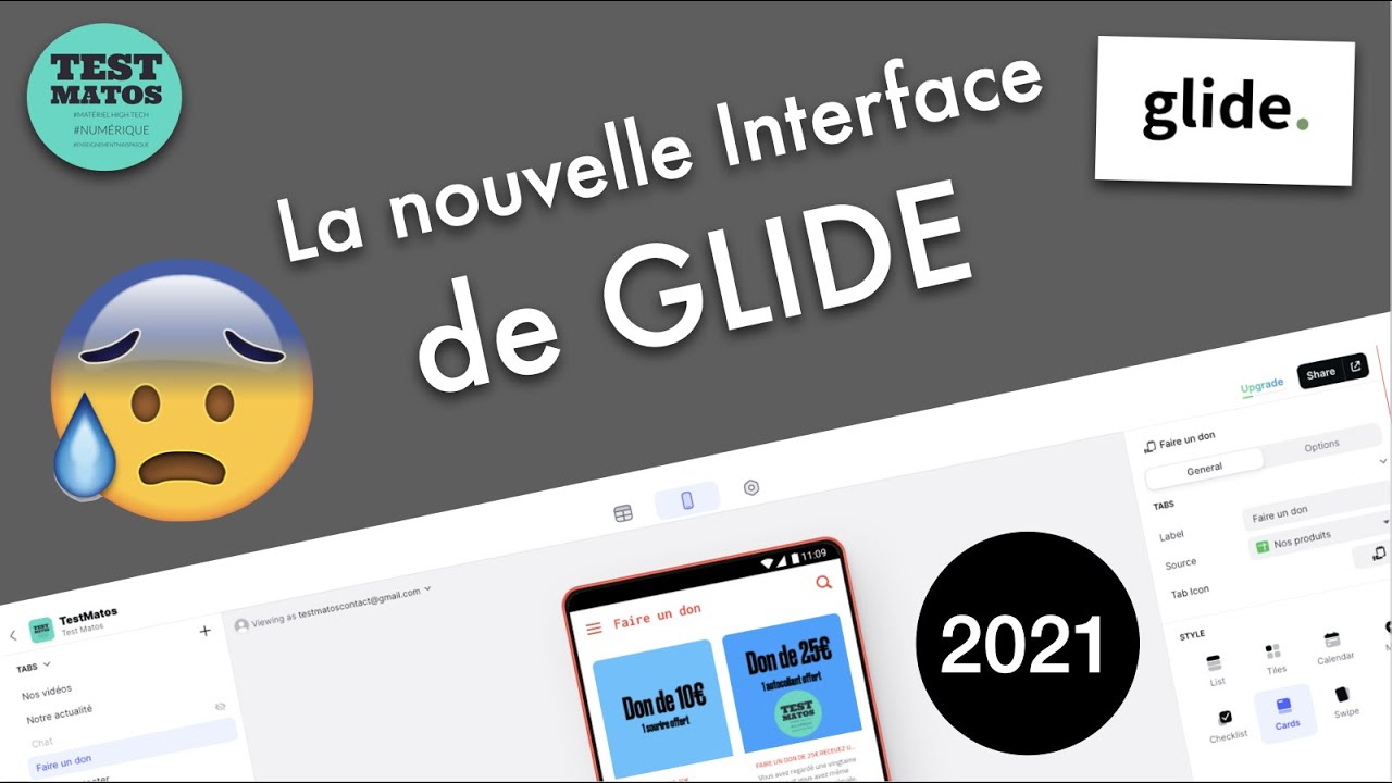 Glide 2021 la nouvelle interface par rapport à l'ancienne Tuto Français ...