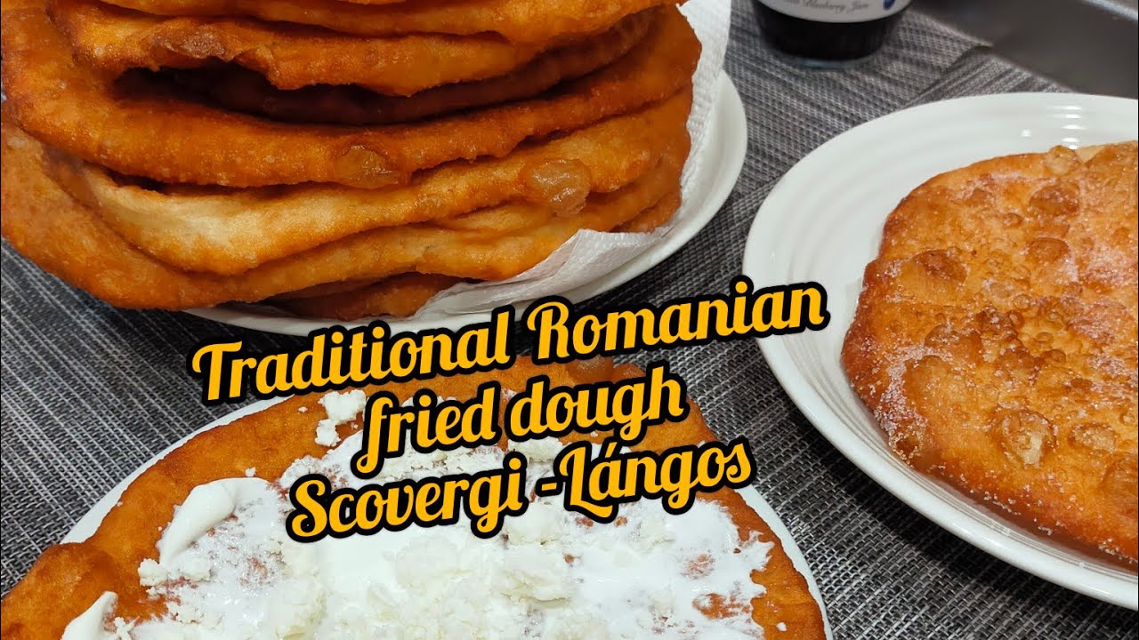 Sweet or Savory traditional Romanian fried dough -Scovergi-Langoși ...