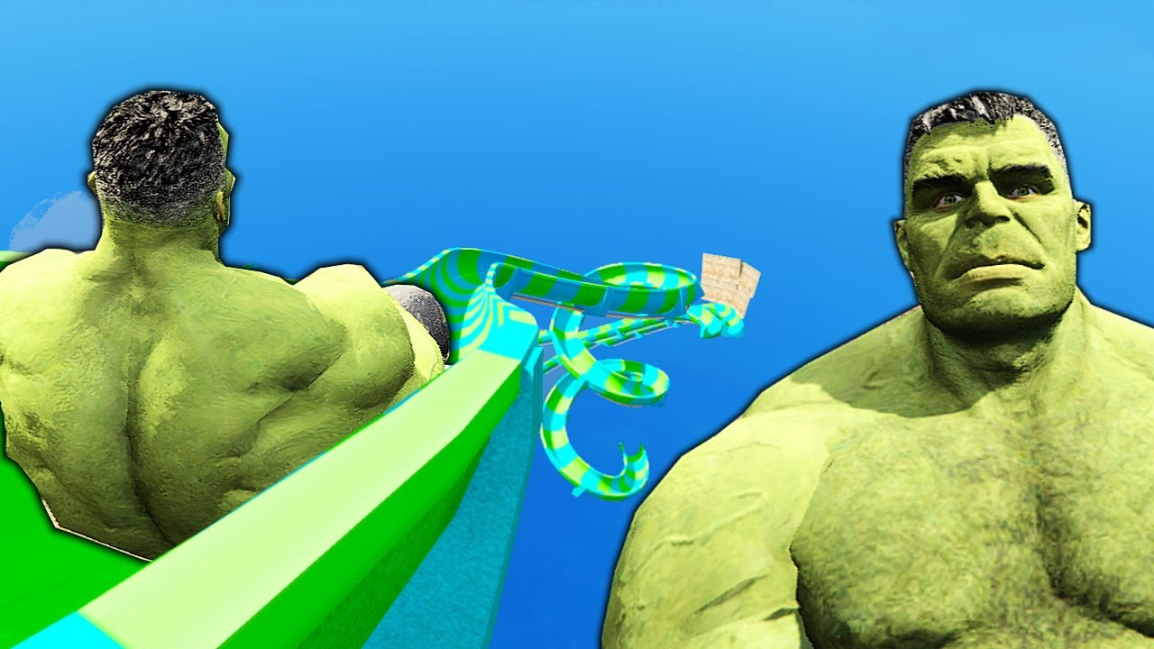 Hulk EPIC Water Slide - YouTube