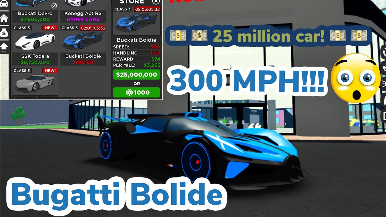New Bugatti Bolide in car dealership tycoon, super fast car; 300MPH ...