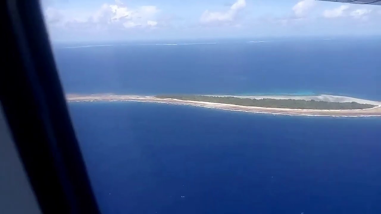 Tuvalu landing by an aircraft - YouTube