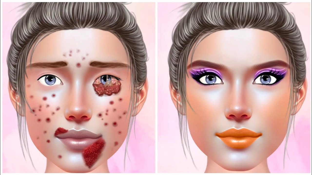 ASMR Face makeover! Face Makeup, Face Cleane - YouTube