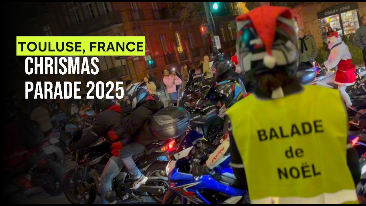 The Big Ride! Annual Santa Motorcycle Parade in Toulouse, France 2025 ...