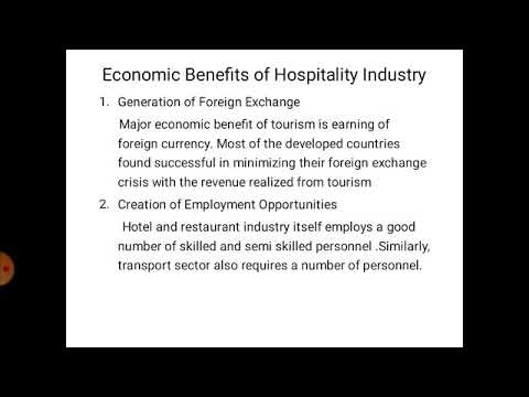 ECONOMIC BENEFITS Of HOSPITALITY INDUSTRY - YouTube