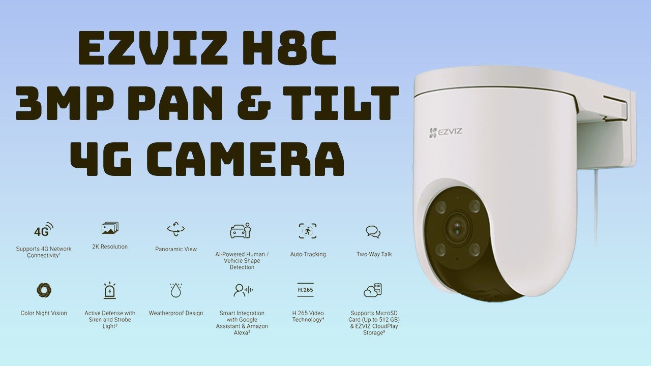 EZVIZ H8C 3MP 4G PAN & TILT CAMERA | ATECHS - YouTube