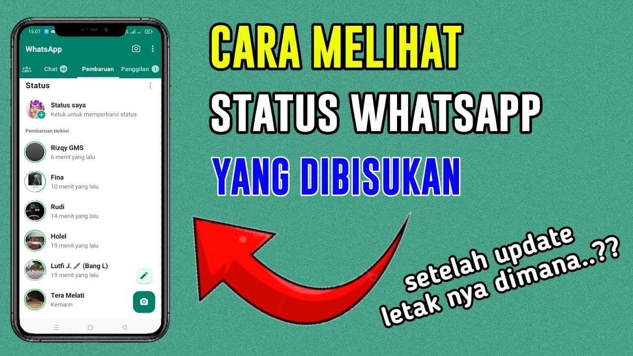 cara melihat status / story whatsapp yang dibisukan - YouTube