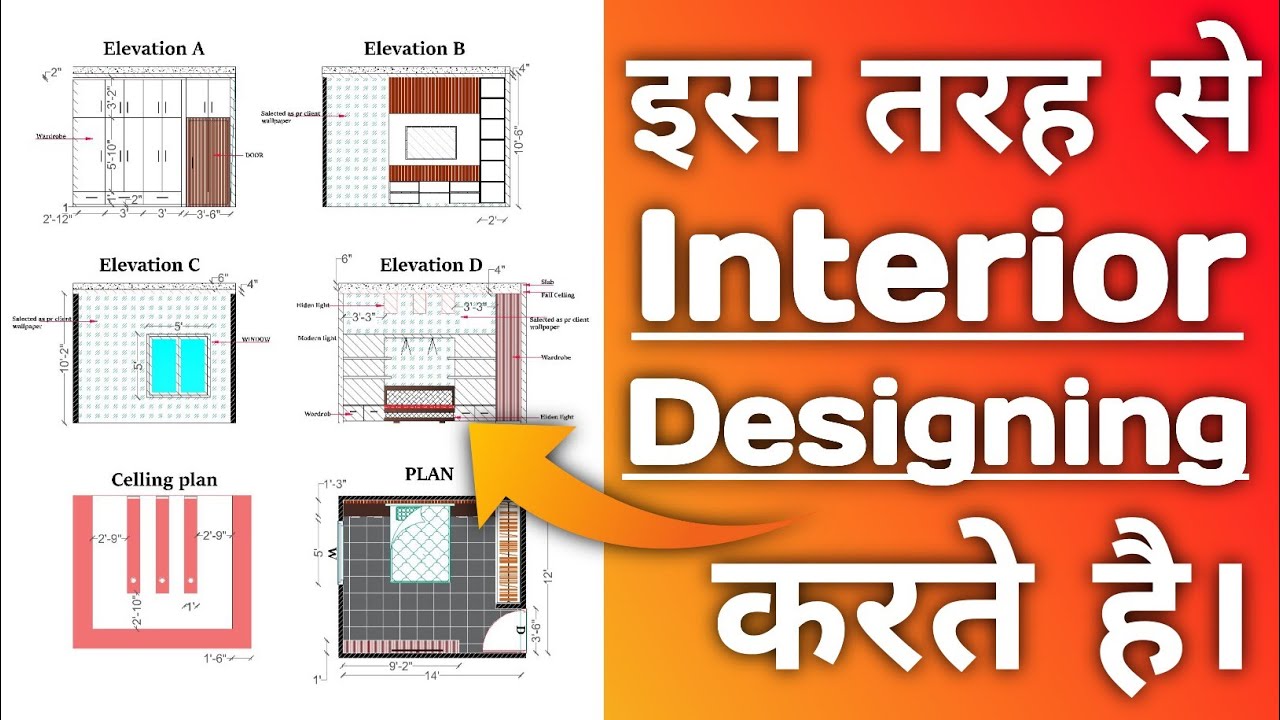 Plan Of Interior Design In AutoCAD | Intro | Interior Plan कैसे किया ...