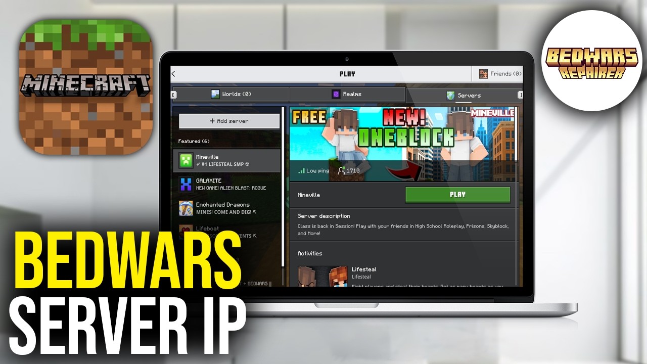 FULL GUIDE: Minecraft Bedwars Server IP - YouTube