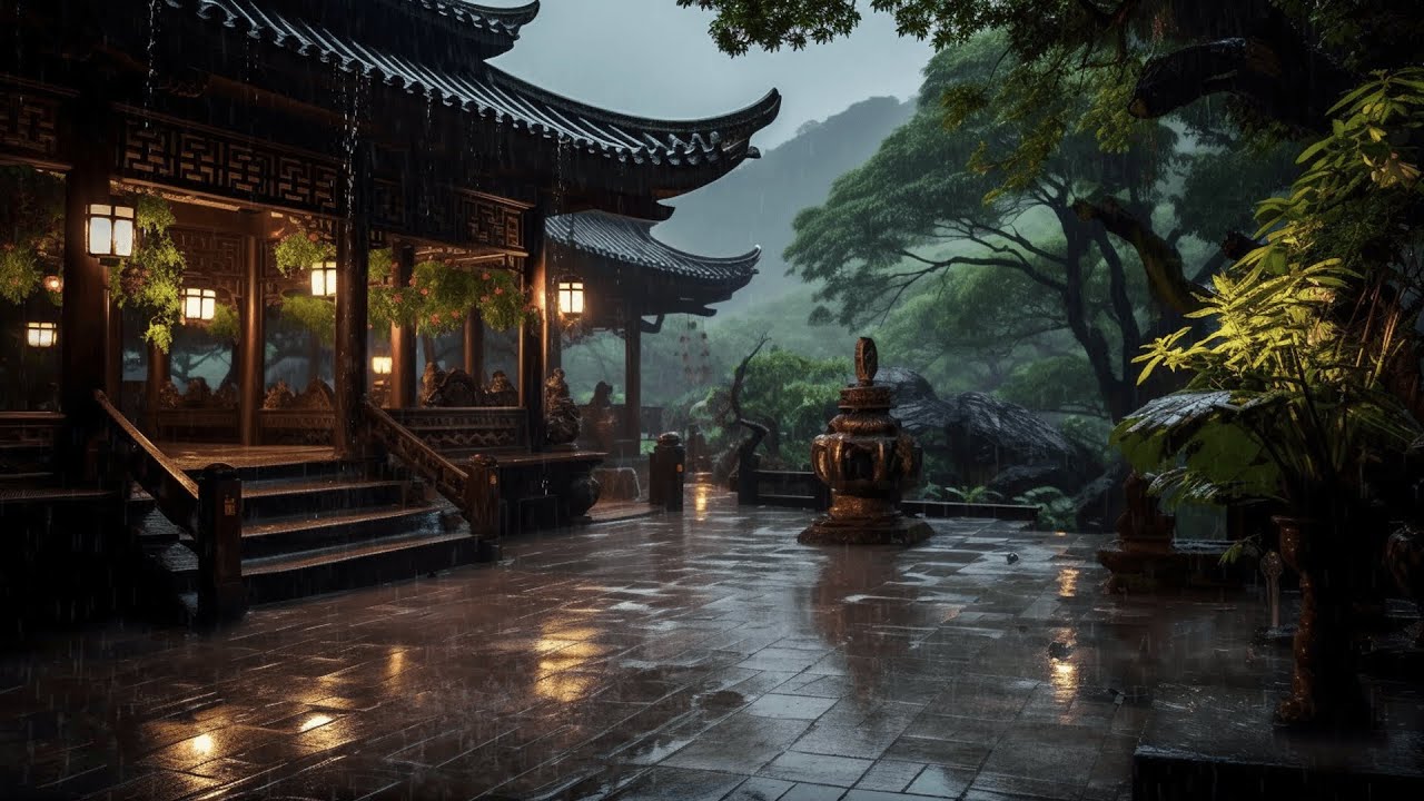 Relaxing Rain and Thunder Sounds | Sleep Aid with Stunning Rainy ...