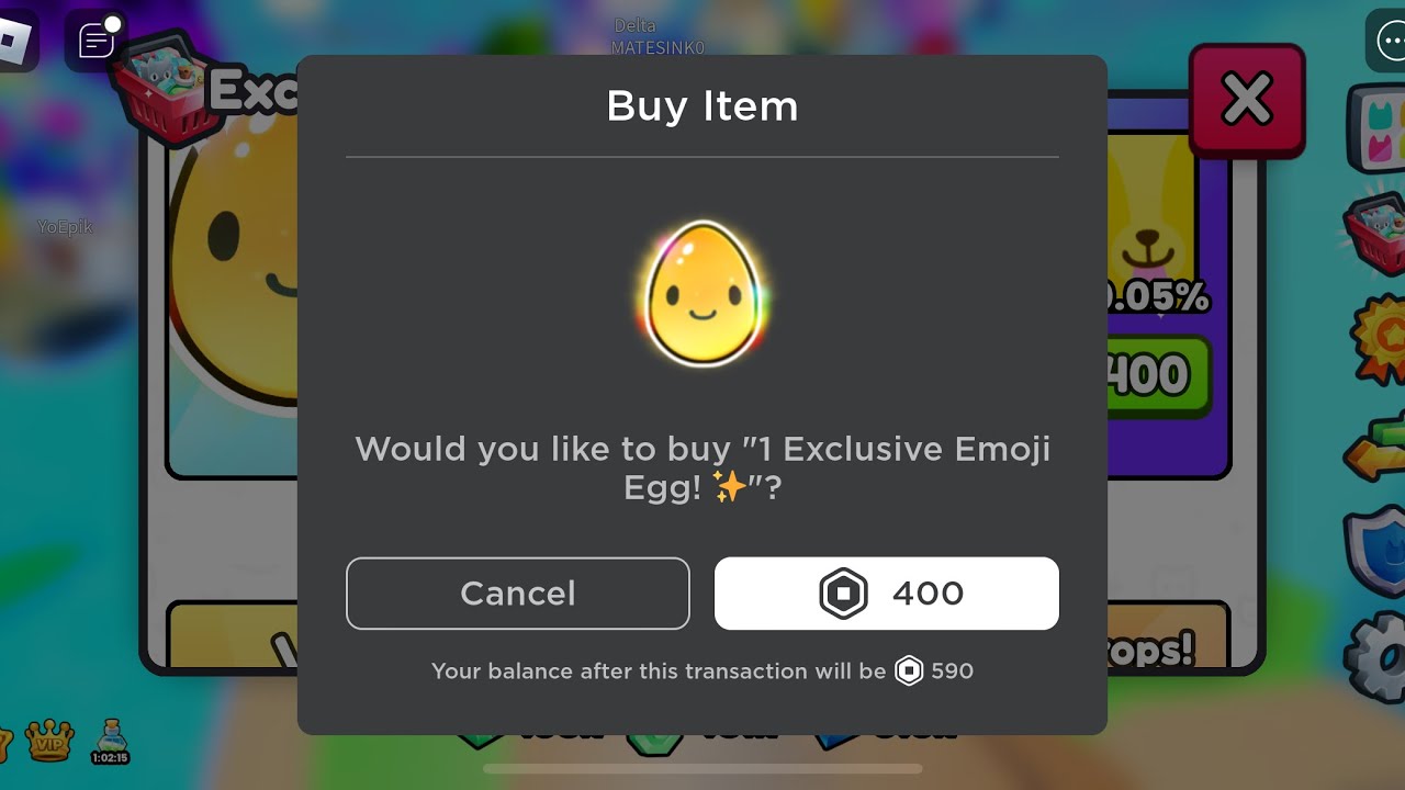 Opening new exclsuive egg in new update in ps99 also 1sub = 1 robux ...